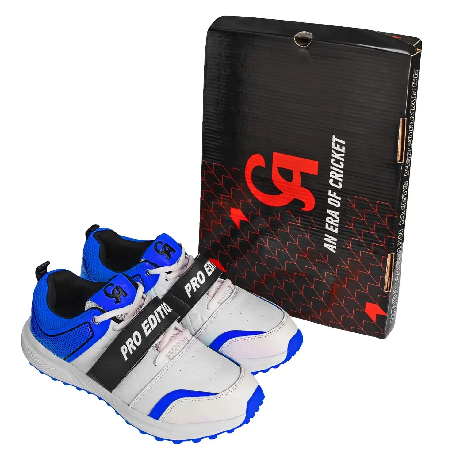 CA Pro Edition Cricket Shoes White/blue - Cricket Shop Italy